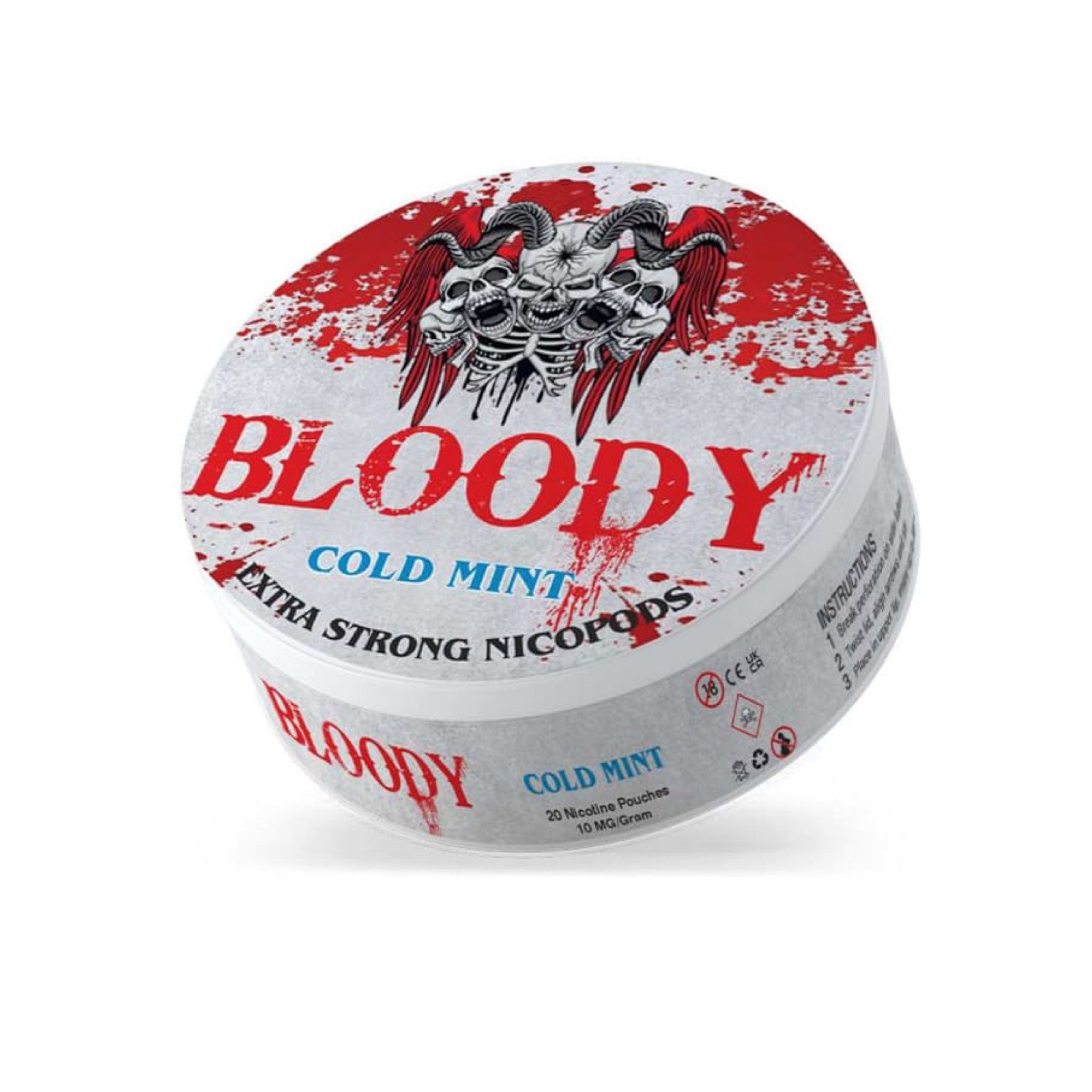 BLOODY Extra Strong Cold Mint Nicotine Pouches | UK Delivery